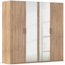 Dreht&uuml;renschrank Rauch "Kleiderschrank Schrank Garderobe Schlafzimmerschrank EVELYN", braun (eiche sonoma), B:201cm H:197cm T:61cm, Holzwerkstoff, Schr&auml;nke, Dreht&uuml;renschrank, in elegantem Stil, viel Stauraum 3 Breiten und 2 H&ouml;hen MADE IN GERMANY