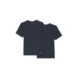 Marc O'Polo Unterziehshirt MARC O'POLO "Essentials", Herren, Gr. L, N-Gr, schwarz navy, Jersey, Obermaterial: 95% Baumwolle, 5% Elasthan, bequem, V-Ausschnitt, Unterhemden Unterziehshirt, mit V-Ausschnitt und kurzem Arm