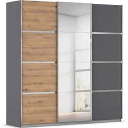 Kleiderschrank Rauch "Schwebet&uuml;renschrank OTTO&acute;s Choice Garderobe Schrank TOP ANGEBOT Avola", grau (graumetallic, eiche artisan, leisten chrom), B:203cm H:229cm T:62cm, Holzwerkstoff, Schr&auml;nke, Kleiderschrank, mit eleganten Zierleisten in Chrom, Schwarz oder Wei&szlig; MADE IN GERMANY