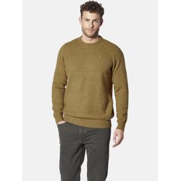 Rundhalspullover Babista "Pullover TOSCAVERO", Herren, Gr. L, gelb (dunkelgelb), Obermaterial: 50% Wolle mw. 45% Polyamid ECONYL PA ECONYL. 5% Baumwolle CO., Pullover Rundhalspullover