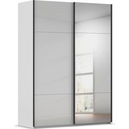 Schwebet&uuml;renschrank Rauch "Kleiderschrank Schrank Garderobe Schlafzimmerschrank CONTIDO", grau (seidengrau, glas seidengrau), B:162cm H:223cm T:68cm, Holzwerkstoff, Schr&auml;nke, Schwebet&uuml;renschrank, aus hochwertigem Material in 6 Breiten 2 Griff-Farben MADE IN GERMANY