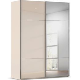 Schwebet&uuml;renschrank Rauch "Kleiderschrank Schrank Garderobe Schlafzimmerschrank CONTIDO", beige (beige, glas beige (champagner)), B:162cm H:223cm T:68cm, Holzwerkstoff, Schr&auml;nke, Schwebet&uuml;renschrank, aus hochwertigem Material in 6 Breiten 2 Griff-Farben MADE IN GERMANY
