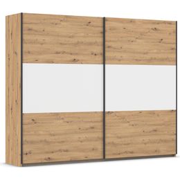 Schwebet&uuml;renschrank Rauch "Kleiderschrank Schrank Garderobe Garderobenschrank W&auml;scheschrank NEO", wei&szlig; (eiche artisan, alpinwei&szlig;), B:261cm H:210cm T:59cm, Holzwerkstoff, Schr&auml;nke, Schwebet&uuml;renschrank, mit gro&szlig;z&uuml;gigem Stauraum und vielf&auml;ltigen Farbkombinationen