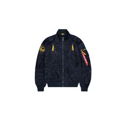 Bomberjacke Alpha Industries "Falcon II Light", Herren, Gr. S, blau (rep.blau), Obermaterial: 100% Nylon, Futter: 100% Nylon, Jacken Bomberjacke