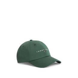 Baseball Cap Tommy Jeans "TJM LINEAR LOGO", Damen, shadow pine, Web, Baumwolle, unifarben, Caps Baseball Cap, Regular fit mit festem Schirm