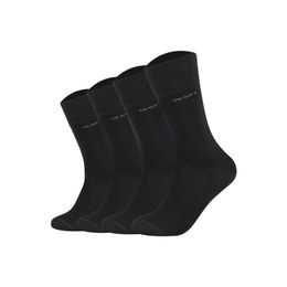 Sneakersocken Camano "Socken 4er Pack", Damen, Gr. 43-46, schwarz, Obermaterial: 80% Baumwolle CO. 17% Polyamid PA. 3% Elasthan EL., Socken Sneakersocken