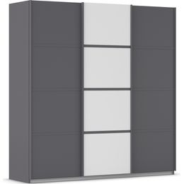 Kleiderschrank Rauch "Schwebet&uuml;renschrank OTTO&acute;s Choice Garderobe Schrank TOP ANGEBOT Avola", grau (graumetallic, alpinwei&szlig;, leisten graumetallic), B:203cm H:210cm T:62cm, Holzwerkstoff, Schr&auml;nke, Kleiderschrank, mit eleganten Zierleisten in Chrom, Schwarz oder Wei&szlig; MADE IN GERMANY