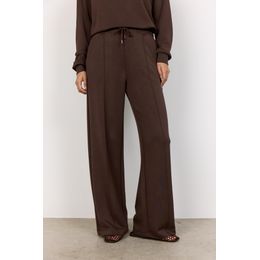 Schlupfhose soyaconcept "SC-BANU 265", Damen, Gr. S, N-Gr, hot fudge, Jersey, Obermaterial: 48% Modal, 48% Polyester, 4% Elasthan, unifarben, Hosen Schlupfhose