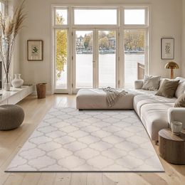 Teppich the carpet "Knight", beige, B:80cm H:12mm L:300cm, Polyester, Teppiche, Teppich, moderner Wohnzimmer Teppich elegant gl&auml;nzender Flor