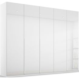 Dreht&uuml;renschrank Rauch "Kleiderschrank Schrank Garderobe W&auml;scheschrank PURISMA Glasfront", wei&szlig; (alpinwei&szlig;, glas kristallwei&szlig;), B:251cm H:223cm T:60cm, Holzwerkstoff, Schr&auml;nke, Dreht&uuml;renschrank, schlichte Eleganz, mit umfangreicher Innenausstattung MADE IN GERMANY