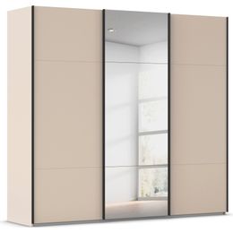 Schwebet&uuml;renschrank Rauch "Kleiderschrank Schrank Garderobe Schlafzimmerschrank CONTIDO", beige (beige (champagner)), B:242cm H:223cm T:68cm, Holzwerkstoff, Schr&auml;nke, Schwebet&uuml;renschrank, aus hochwertigem Material in 6 Breiten 2 Griff-Farben MADE IN GERMANY