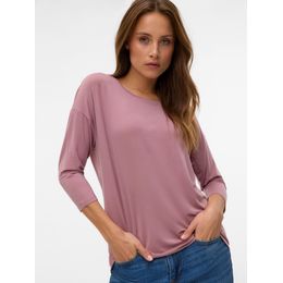 V&eacute;ro Moda 3/4-Arm-Shirt VERO MODA "VMAVA 3/4 TOP JRS GA NOOS", Damen, Gr. S, nostalgia rose, Jersey, Obermaterial: 95% Lyocell, 5% Elasthan, unifarben, normal, Rundhals, Shirts 3/4-Arm-Shirt, Materialmix, regular fit, Topseller