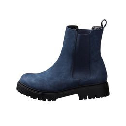 Ankleboots sheego, Damen, Gr. 38, XL-Schaft, blau, Lederimitat, Schuhe Ankleboots