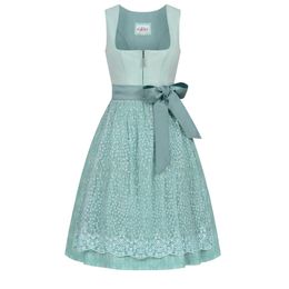 N&uuml;bler Dirndl N&Uuml;BLER "Dirndl midi Gundi", Damen, Gr. 32, EURO, blau, Obermaterial: 100% Polyester PES., Kleider