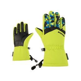 Skihandschuhe Ziener "LETT-Z AS glove junior", M&auml;dchen, Gr. 3,5, lime, Obermaterial: 100% Polyester; Innenseite: 100% Polyester; Futter: 100% Polyester; Wattierung: 100% Polyester, Handschuhe