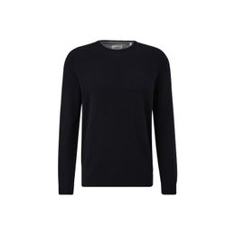 Sweater s.Oliver "Strickpullover Basic Strickpullover 1er Pack", Herren, Gr. L, schwarz, Obermaterial: 100% Baumwolle CO., Sweatshirts Sweater