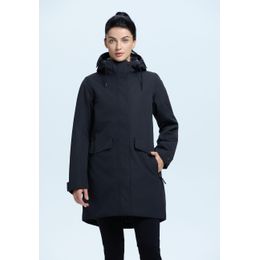Outdoorjacke Icepeak "Icepeak Parka Varna", Damen, Gr. 40, schwarz, Stoff, 100% Polyester, normal, Jacken Outdoorjacke
