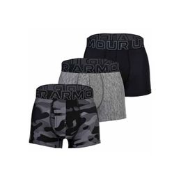 Boxershorts Under Armour "Boxershort UA PERFORMANCE TECH - PRINT 3 IN 3PK 3er Pack", Herren, Gr. L, bunt (schwarz, grau), Obermaterial: 90% Polyester Pol. recyc.. 10% Elasthan EL., Unterhosen