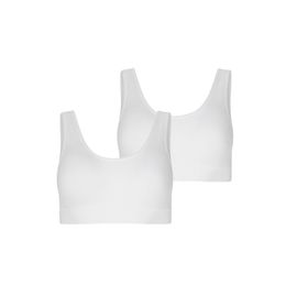 Bustier Jockey "BH Seamfree Core Stretch Bra 2P 2er Pack", Damen, Gr. L, N-Gr, wei&szlig;, Obermaterial: 91% Polyamid PA. 9% Elasthan EL., BHs Bustier