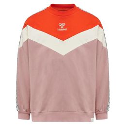 Hummel Sweatshirt 'ALVILDA' M&auml;dchen Gr&ouml;&szlig;e 104 creme / rosa / rot / wei&szlig;