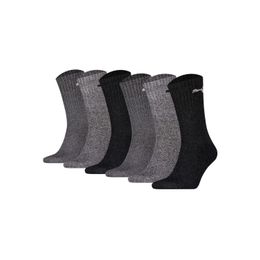 Kurzsocken Puma "Socken 6er Pack", Herren, Gr. 43-46, bunt (dunkelgrau, grau, hellgrau), Obermaterial: 74% Baumwolle CO. 21% Polyester PES. 3% Polyamid PA. 2% Elasthan EL., Socken