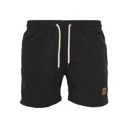 Badeshorts Urban Classics "Urban Classics Herren Block Swim Shorts", Herren, Gr. 4XL, US-Gr&ouml;&szlig;en, blk, blk, 100% Polyamid, Badehosen Badeshorts