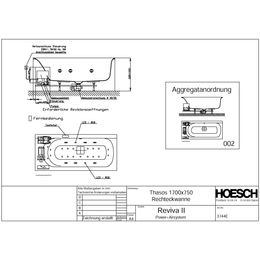 Hoesch Whirlwanne Thasos Rechteck 1700x750 3744E.010305002