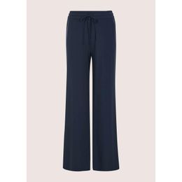 Madeleine Mode Jerseyhose MADELEINE "Jerseyhose Schlupfhose mit Tunnelzug", Damen, Gr. 18, N + K Gr, blau (marine), Obermaterial: 62% Viskose CV. 30% Polyamid PA. 8% Elasthan EL., Hosen Jerseyhose