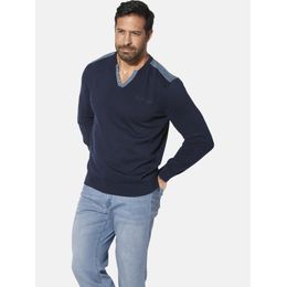 Strickpullover Jan Vanderstorm "Pullover JORGIR", Herren, Gr. XL, blau (dunkelblau), Obermaterial: 100% Baumwolle CO., Pullover Strickpullover