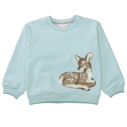 Sweatshirt JETTE by Staccato, M&auml;dchen, Gr. 104/110, mint, Obermaterial: 95% Baumwolle, 5% Elasthan;, Rundhals, Sweatshirts Sweatshirt, Sweatshirt mit Stickerei