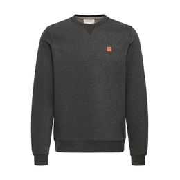 Longpullover Blend "Sweater BHPova", Herren, Gr. L, grau (charcoal mix), Obermaterial: 60% Baumwolle CO. 40% Polyester PES., Pullover Longpullover