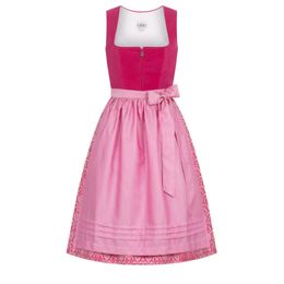 N&uuml;bler Dirndl N&Uuml;BLER "Dirndl Midi Karla", Damen, Gr. 46, EURO, rosa, Obermaterial: 90% Polyamid PA. 10% Viskose CV., Kleider