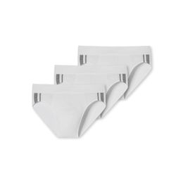 Slip Schiesser "Slip 3er Pack", Herren, Gr. L, wei&szlig;, Obermaterial: 95% Baumwolle CO. 5% Elasthan EL., Unterhosen Slip