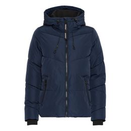 Steppjacke oxmo "Steppjacke OXJUCHENA", Damen, Gr. L, blau (insignia blau), Obermaterial: 100% Polyester PES., Sportlich, regular fit kurz, Jacken Steppjacke