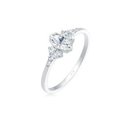 Verlobungsring Elli "Marquise Design 925 Silber, mit Kristallen von Swarovski" Gr. 54, silber, Fingerringe, Damen, 54mm, Silber 925 (Sterlingsilber), 1mm, Verlobungsring