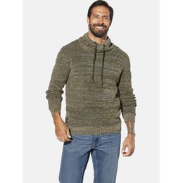 Schalkragenpullover Jan Vanderstorm "Pullover LARNO", Herren, Gr. 3XL, gr&uuml;n (oliv melange), Obermaterial: 100% Baumwolle CO., Pullover