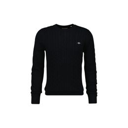 Sweater Gant "Strickpullover COTTON CABLE C-NECK", Herren, Gr. 4XL, schwarz, Obermaterial: 100% Baumwolle CO., Sweatshirts Sweater