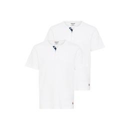 T-Shirt Blend "T-Shirt BHMBHOLEY", Herren, Gr. S, wei&szlig; (wei&szlig;, wei&szlig;), Obermaterial: 50% Baumwolle CO. 50% Polyester PES., Shirts T-Shirt
