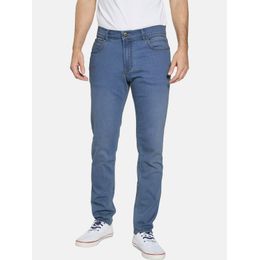5-Pocket-Jeans Babista "Jeans ORINOZ", Herren, Gr. 54, N-Gr, blau (hellblau), Obermaterial: 98% Baumwolle CO. 2% Elasthan EL., regular fit, Jeans 5-Pocket-Jeans