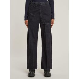 G-Star Raw 5-Pocket-Jeans G-STAR "Belted Cargo Loose Jeans", Damen, Gr. 30, L&auml;nge 30, worn in nighttime sky, Obermaterial: 100% Baumwolle, Jeans 5-Pocket-Jeans