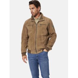 Lederjacke Babista "Lederjacke SARMAR", Herren, Gr. 50, braun (cognac), Obermaterial: 100% Lederfaserstoff LEAFIBTEX., Jacken