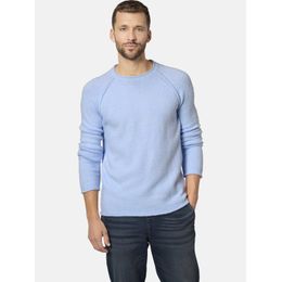 Rundhalspullover Babista "Pullover RENZIMO", Herren, Gr. 50, blau (hellblau), Obermaterial: 53% Polyester COOLMAX PES(Coolmax). 38% Polyacryl PAN. 7% Wolle mw. 2% Elasthan EL., Pullover Rundhalspullover