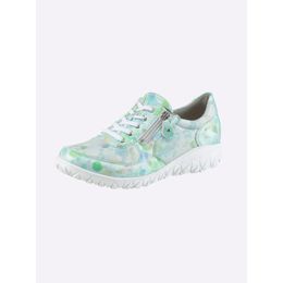 Waldl&auml;ufer Sneaker WALDL&Auml;UFER, Damen, Gr. 4,5, blaugr&uuml;n, bedruckt, Textil, Schuhe Sneaker