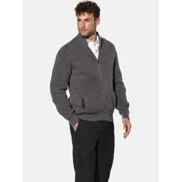 Strickjacke Babista "Strickjacke GIORTALLI", Herren, Gr. L, grau (dunkelgrau), Obermaterial: 46% Baumwolle CO. 27% Wolle mw. 27% Polyacryl PAN., Strickjacken Strickjacke