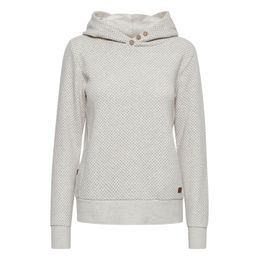 Kapuzenpullover oxmo "Kapuzenpullover OXVera", Damen, Gr. M, beige (oyster grau melange), Obermaterial: 60% Baumwolle CO. 40% Polyester PES., Sweatshirts Kapuzenpullover