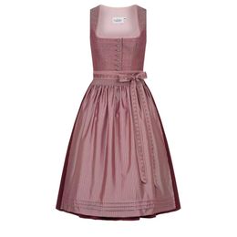 N&uuml;bler Dirndl N&Uuml;BLER "Dirndl midi Dora", Damen, Gr. 46, EURO, lila (bordeaux), Obermaterial: 100% Polyester PES., Kleider