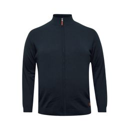 Strickjacke Blend "Strickjacke BHBNorman", Herren, Gr. 5XL, blau (marineblaus), Obermaterial: 50% Baumwolle CO. 50% Polyacryl PAN., meliert, normal, Strickjacken Strickjacke