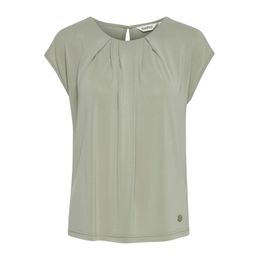 Shirttop oxmo "Blusentop OXBjalla", Damen, Gr. S, gr&uuml;n (seagrass), Obermaterial: 64% Modal CMD. 36% Polyester PES., Tops Shirttop