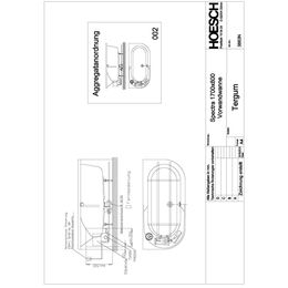 Hoesch Whirlwanne Spectra Vorwand 1700x800 mit System Tergum Whirl 3663N.010305002
