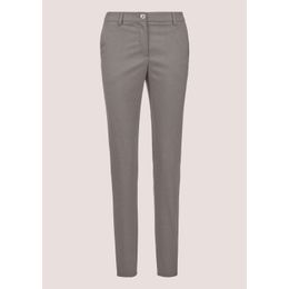Madeleine Mode Stoffhose MADELEINE "Hose Schlanke Stretch-Hose", Damen, Gr. 46, N-Gr, wei&szlig; (graphit, wollwei&szlig;, melange), Obermaterial: 64% Polyester PES. 34% Viskose CV. 2% Elasthan EL., Hosen Stoffhose